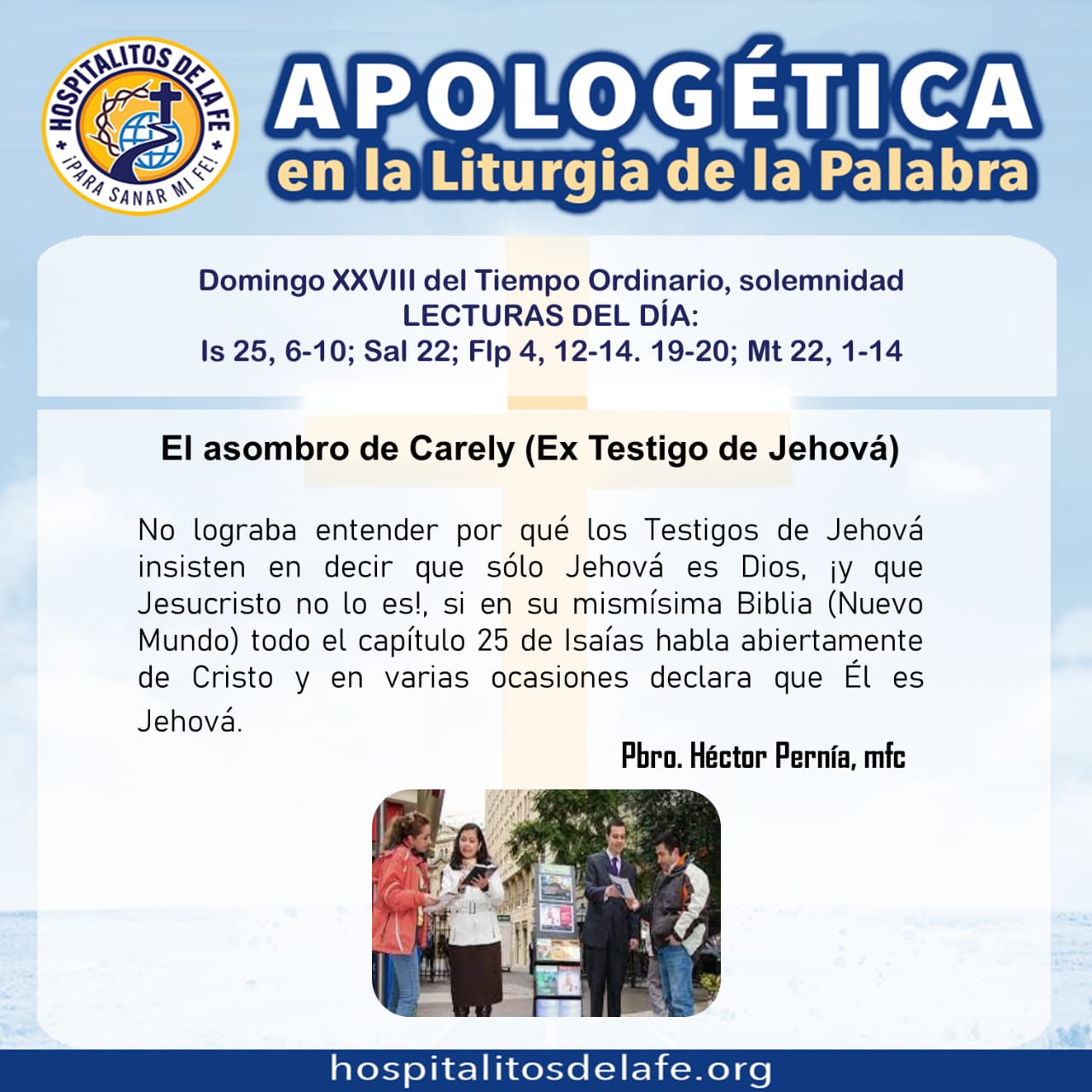 Comparte con un Testigo de Jehová – Hospitalitos de la Fe